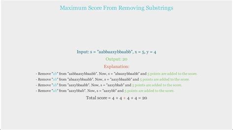 Problem Of The Day 1717 Maximum Score From Removing Substrings