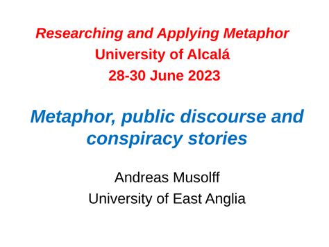 Pdf Researching And Applying Metaphor Metaphor Public Discourse And