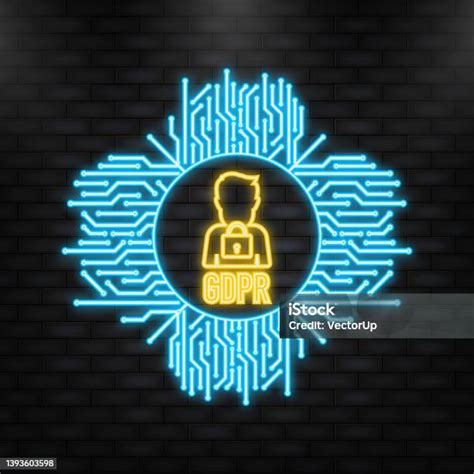네온 아이콘 일반 데이터 보호 규정 Gdpr 벡터 일러스트레이션 개인정보보호 규정에 대한 스톡 벡터 아트 및 기타 이미지 개인정보보호 규정 영국 0명 Istock