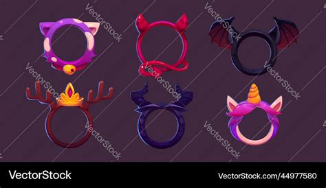 Round Game Avatar Frames Set Royalty Free Vector Image