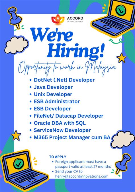 Henry Ii San Miguel On Linkedin Opportunity To Work In Malaysia Open To Any Nationalities Job