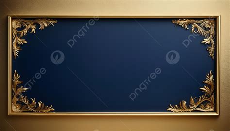 파란색 배경의 우아한 골드 프레임 골드 프레임 파란색 배경 화려한 프레임 배경 일러스트 및 사진 무료 다운로드 Pngtree