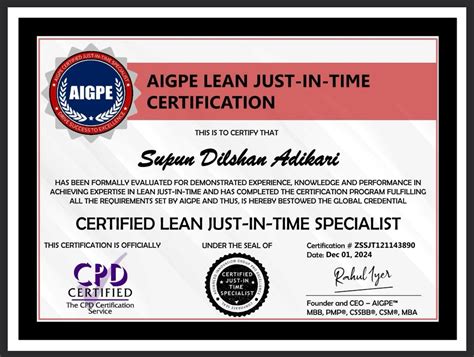 Happy To Share That Have Successfully Completed Lean Just In Time Certification From Advanced