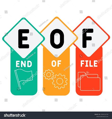 Eof End Of File Acronym Business Concept Royalty Free Stock Vector