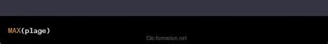 Clic Formation Support Fonctions Excel Max Et Min