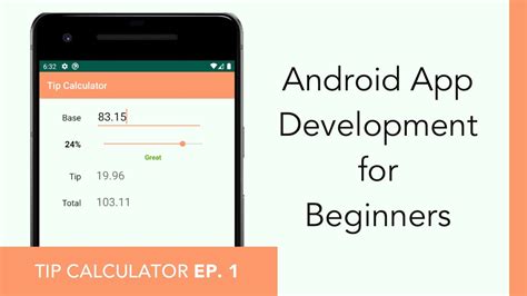 Tip Calculator Ep 1 Intro Android App Tutorial For Beginners Youtube