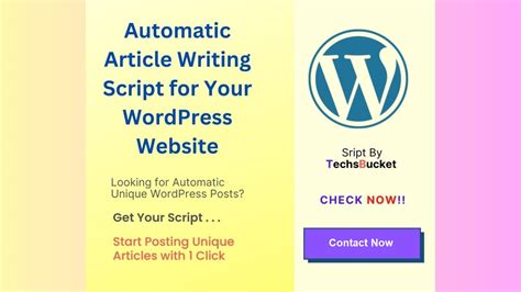 Automatic Article Writing Script Techsbucket