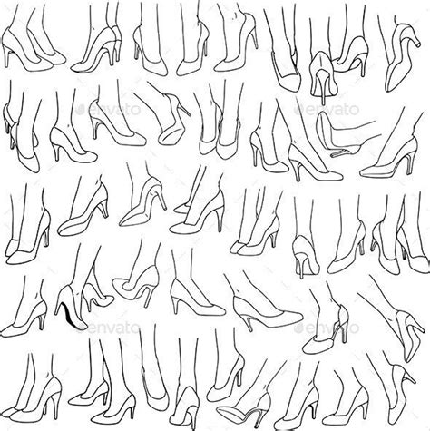 Heel Boots Drawing Reference At Jason Criner Blog
