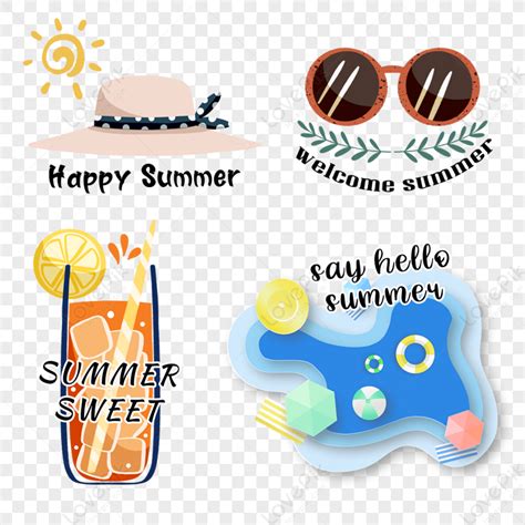여름 일러스트 귀여운 차가운 음료 선글라스 모자 해변 바다본문외딴 Png 일러스트 무료 다운로드 Lovepik