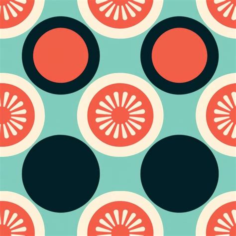 Premium Ai Image Retro Reimagined Exploring A Geometric Circle Pattern