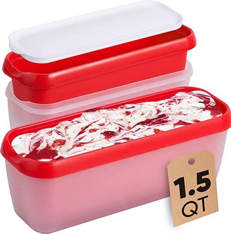 Starpack Inside Scoop Ice Cream Storage Containers For Freezer 2 Pcs