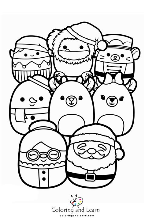 Squishmallows Coloring Pages Christmas Coloring Sheets Cute Coloring