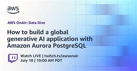 aws databases and analytics on linkedin awsonair generativeai