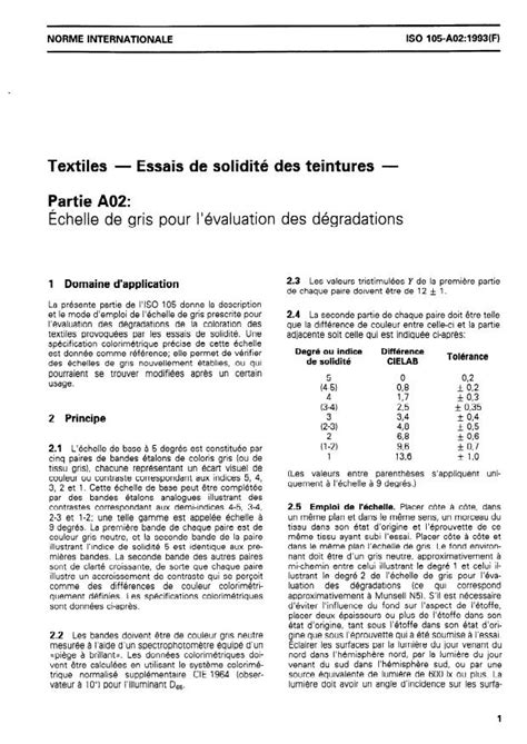 ISO 105 A02 1993 Textiles Tests For Colour Fastness Part A02 Grey Scale For Assessing Change