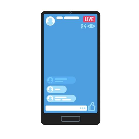 Premium Vector Live Video Stream On Phone Living Videos Streams
