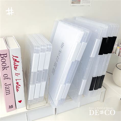 加厚a4透明文件盒 簡約收納盒 透明文件盒 文件收納盒 無印風 資料夾 透明文件架 資料盒 文件收納 資料收納 文具 蝦皮購物