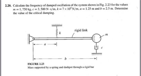 Solved 2 20 Calculate The Frequency Of Damped Oscillation
