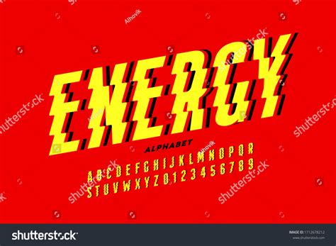 Lightning Bolt Style Font Design Alphabet Stock Vector Royalty Free 1712678212 Shutterstock