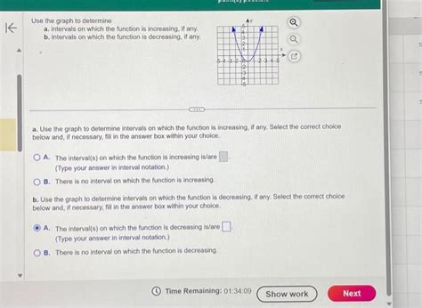 Solved Use The Graph To Determine A Intervals On Which The Chegg Com