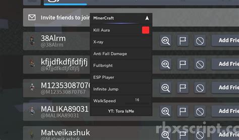 minercraft full bright esp killaura scripts rbxscript