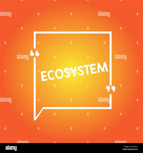 Handwriting Text Ecosystem Concept Meaning Biological Community Of Interacting Organisms And