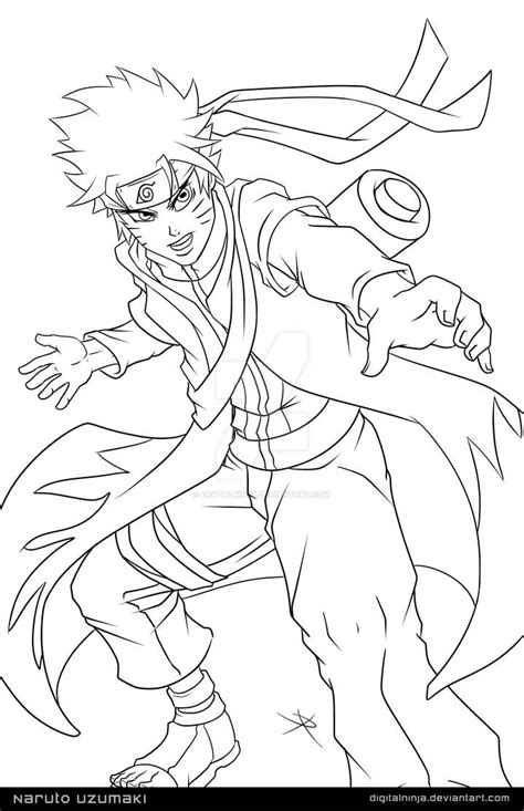 Naruto Line Art By Digitalninja On Deviantart