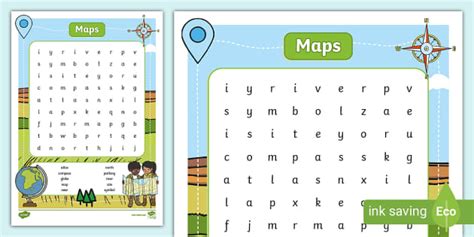 Maps Vocabulary Word Search Teacher Made Twinkl