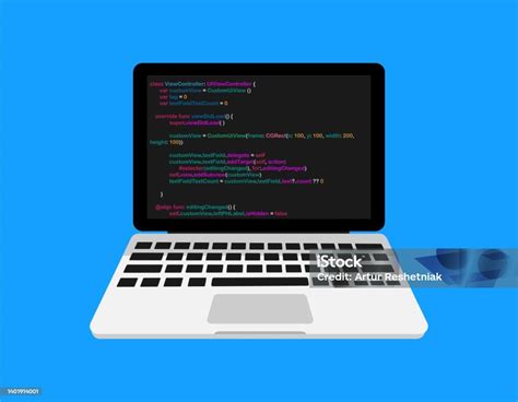 컴퓨터 및 프로그램 설계 및 코드 개발 노트북에서 코딩 및 프로그래밍 응용 프로그램 개발 기술 및 소프트웨어 벡터 Java