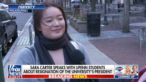 Sara Carter Speaks With Upenn Students Following One News Page Video