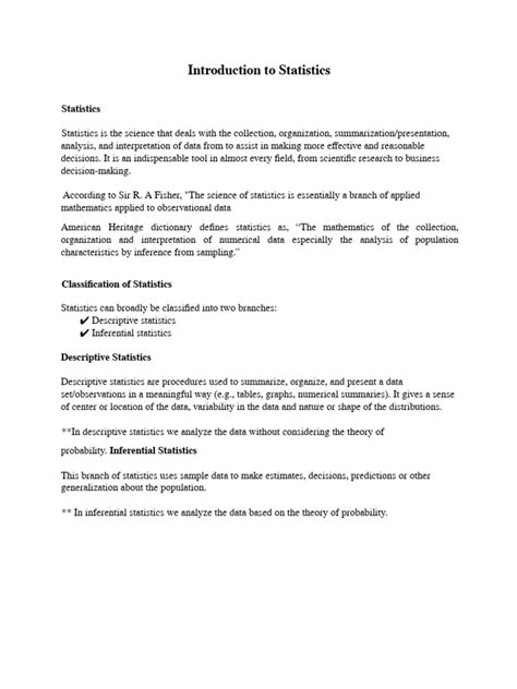 Statistics Lecture 1 Pdf Statistics Estimator