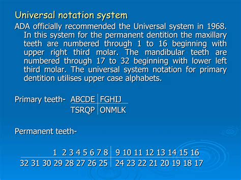 Tooth Numbering Systems Ppt Dental Health Diseases And Conditions