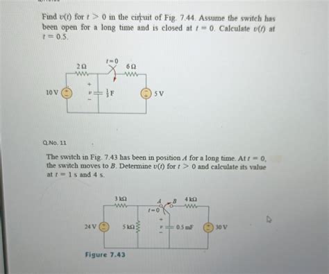 Solved Find V T For T In The Circuit Of Fig Assume Chegg