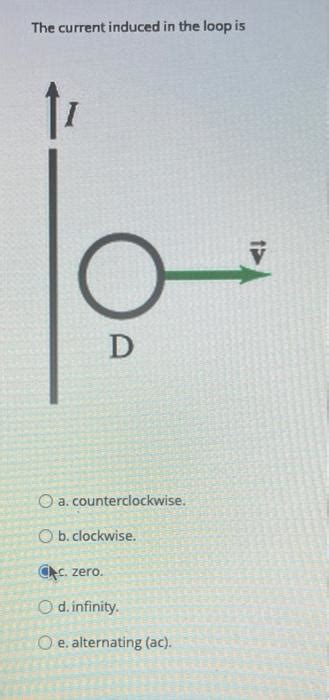 Solved The Current Induced In The Loop Is A Chegg