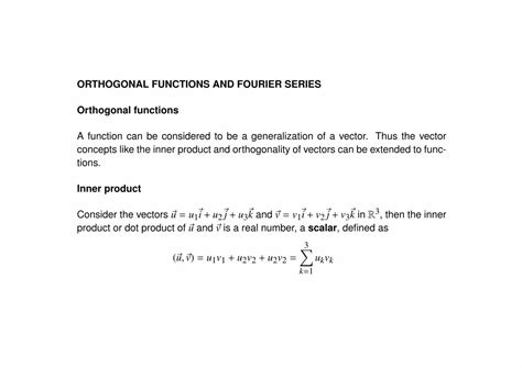 pdf orthogonal functions and fourier series orthogonal functions