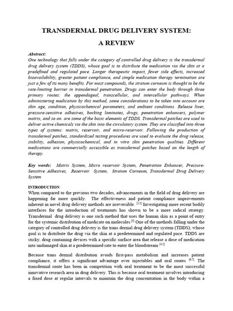 Tdds Review Download Free Pdf Epidermis Skin