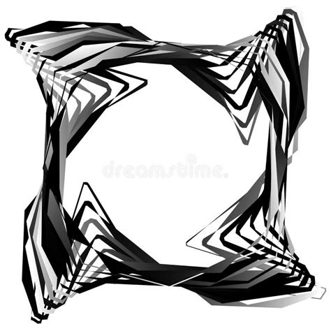 Edgy Angular Monochrome Geometric Element Abstract Graphics Stock Illustration Illustration