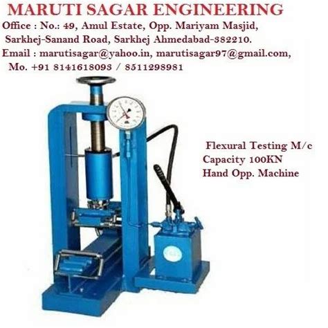 Cement Compression And Flexure Testing Machine At Rs 25000 Flexure Testing Machine In Ahmedabad