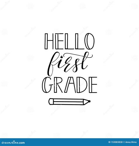 First Grade Logo With Pencil Cartoon Vector 149040879