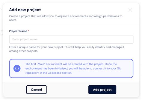 create a new project sitebox docs