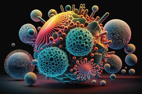 Premium Ai Image Image Of Microscopic World Built With Modern Nanotechnologies Created With