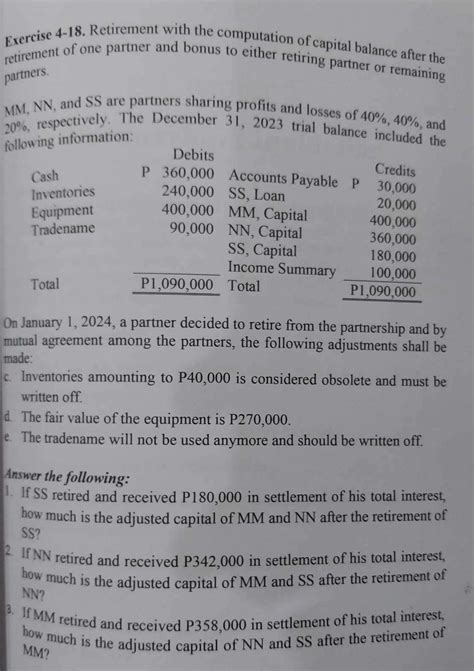 Solved Exercise 4 18 ﻿retirement With The Computation Of