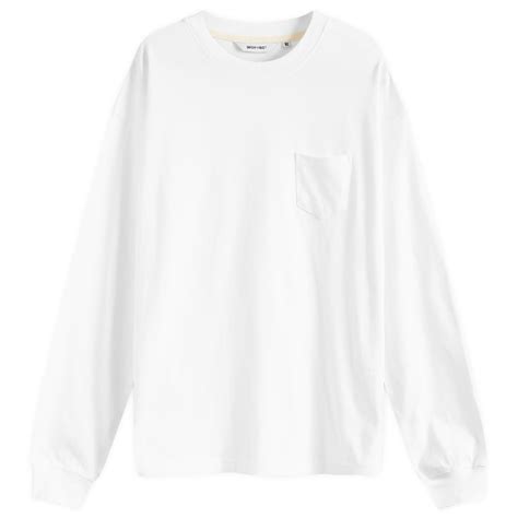 uniform bridge heavyweight longsleeve pocket t shirt off white end