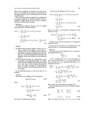 Cellular Neural Networks Theory PDF