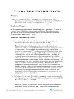 THE COUPLES SATISFACTION INDEX CSI The Couples Satisfaction Index Csi Pdf PDF4PRO