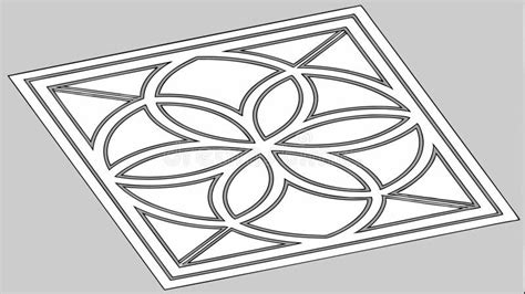 Geometric Flower Pattern Decorative And Floral Vector Design Generative Ai Stock Illustration