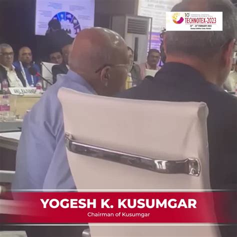 Kusumgar On Linkedin Chairman Kusumgar Speech At Technotex 2023