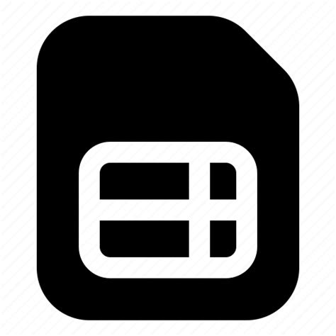 Spreadsheet File Format Database Table Cell Data Icon Download On Iconfinder