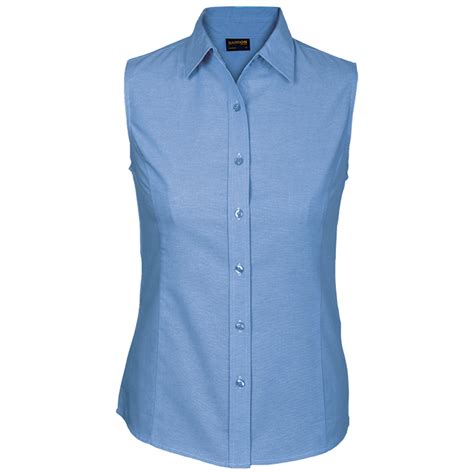 Barron Ladies Oxford Blouse Sleeveless Lls Ox Barron Clothing