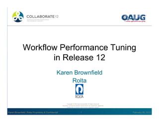 Workflow Performance Configuration In Th Release PPT