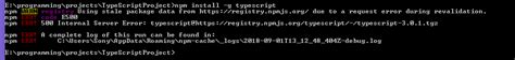 Node Js TypeScript Unable To Install Type Script Stack Overflow